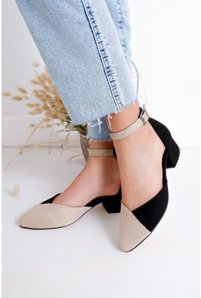 Hayalimdeki Ayakkabı Kathy Topuklu Siyah-Ten Süet Ayakkabı 39 Hayalimdeki Ayakkabı Kathy Topuklu Siyah-Ten Süet Ayakkabı 39