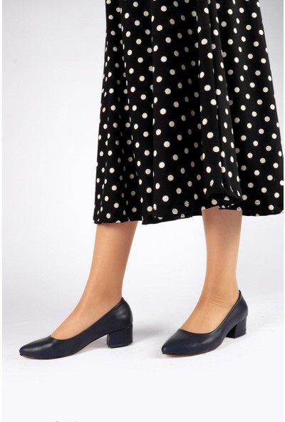 Hayalimdeki Ayakkabı Sandra Lacivert Cilt Ayakkabı 39