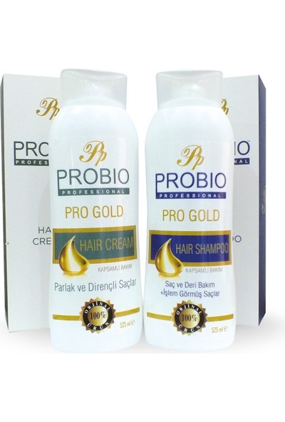 Probıo Pro Gold Kapsamlı Bakım Şampuan + Saç Kremi Profesyonel 2'li Probıo Pro Gold Kapsamlı Bakım Şampuan + Saç Kremi Profesyonel 2'li