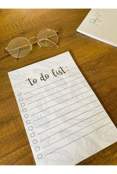 Ekeroğlu Yaprak Desenli Çizgili Siyah Beyaz A5 To Do List - Memopad - Notepad - Defter Ekeroğlu Yaprak Desenli Çizgili Siyah Beyaz A5 To Do List - Memopad - Notepad - Defter