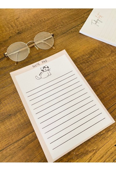 Ekeroğlu Kedili Desenli A5 To Do List - Memopad - Notepad - Defter Ekeroğlu Kedili Desenli A5 To Do List - Memopad - Notepad - Defter