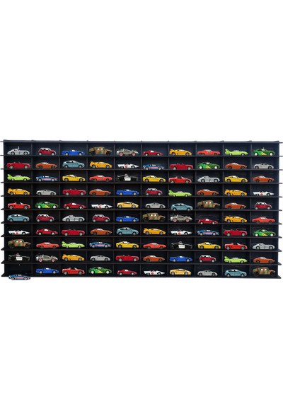 1/64 Eskitme Siyah Yatay Hobi Araba Rafı 100 Araç (Hot Wheels, Matcbox) 1/64 Eskitme Siyah Yatay Hobi Araba Rafı 100 Araç (Hot Wheels, Matcbox)