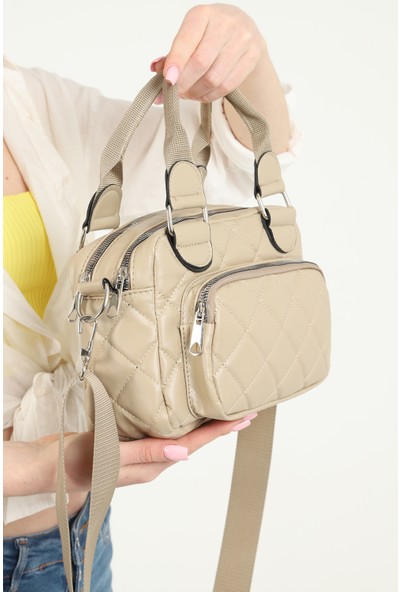 Krnvl Since 1982 Kadın Üç Bölmeli Kapitone El ve Omuz Çanta Krnvl Since 1982 Kadın Üç Bölmeli Kapitone El ve Omuz Çanta