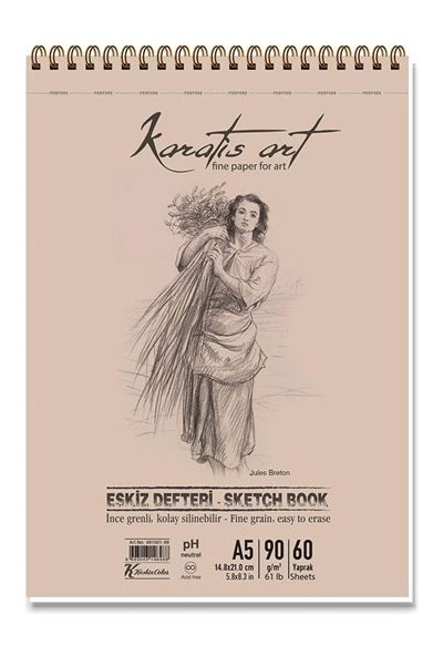 Keskin Color Karatis Art 90GR A5 60 Yaprakspiralli Eskiz Blok 481001-99 Keskin Color Karatis Art 90GR A5 60 Yaprakspiralli Eskiz Blok 481001-99