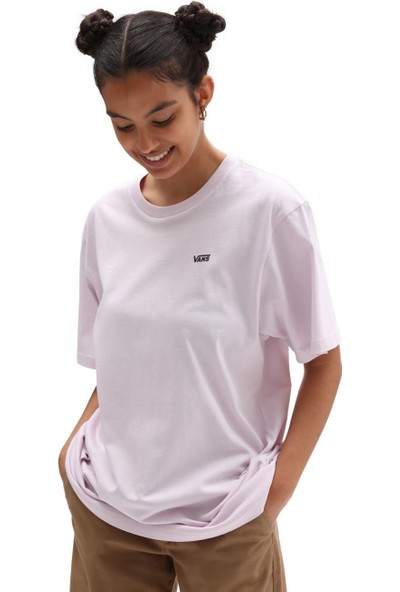 Vans - Left Chest Logo Lavender T-Shirt - VN0A7RSRYEU Vans - Left Chest Logo Lavender T-Shirt - VN0A7RSRYEU