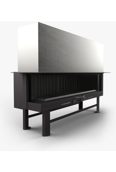 Schömne 100 cm L Tipi Asansörlü Şömine Haznesi Schömne 100 cm L Tipi Asansörlü Şömine Haznesi