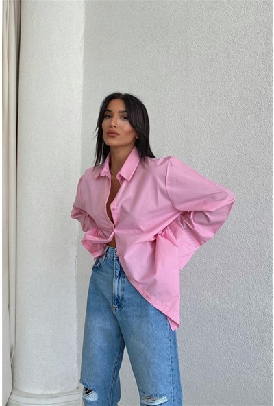 MyLove Poplin Salaş Gömlek Pembe