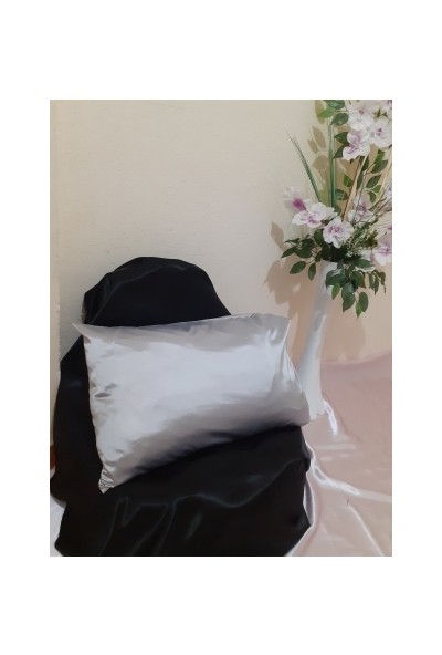 Dusk Gri Ipek Saten 2 Adet Yastık Kılıfı