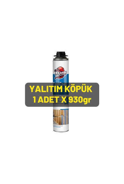 Kraken Sprey Poliüretan Isı ve Ses Yalıtım Köpük 1 Adet x 930GR Kraken Sprey Poliüretan Isı ve Ses Yalıtım Köpük 1 Adet x 930GR