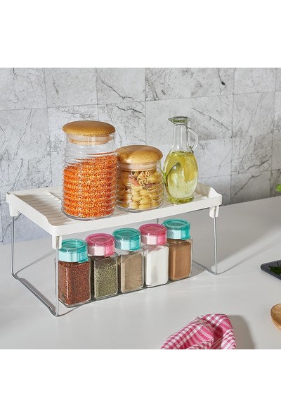 Lira Dolap Içi Raf Düzenleyici Plastik Mutfak Tezgah Üstü Yer Kazandıran Organizer 14X30 cm Lira Dolap Içi Raf Düzenleyici Plastik Mutfak Tezgah Üstü Yer Kazandıran Organizer 14X30 cm
