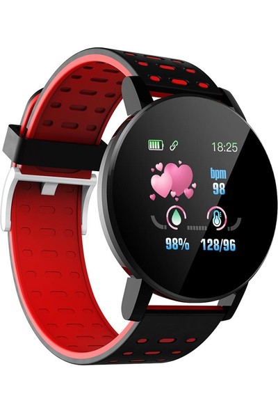 Akıllı Izle Spor Izci Bluetooth Bildirim Push Monitor Kırmızı