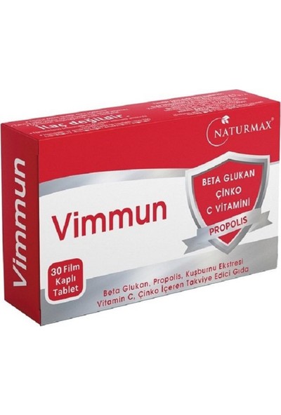 Naturmax Vimmun Bağışıklık Güçlendirici 30 Tablet Naturmax Vimmun Bağışıklık Güçlendirici 30 Tablet