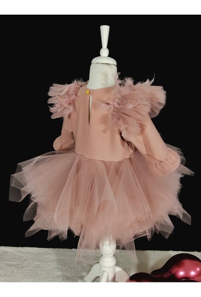 Tasarım Pudra Elbise ve Saç Bant