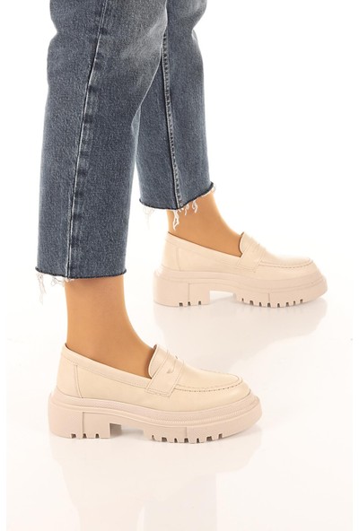 Soby Shoes Kadın Loafer Yuvarlak Burun Maskülen Bağcıksız Yüksek Dolgu Taban Oxford Ayakkabı SOBY11080001 Soby Shoes Kadın Loafer Yuvarlak Burun Maskülen Bağcıksız Yüksek Dolgu Taban Oxford Ayakkabı SOBY11080001