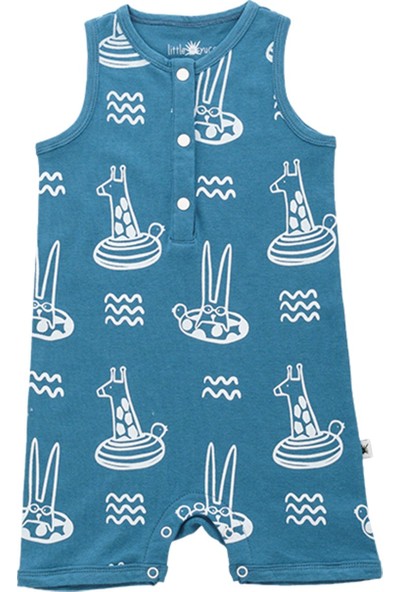 Little Yucca Bebek Captain Kolsuz Şort Tulum Mavi Little Yucca Bebek Captain Kolsuz Şort Tulum Mavi