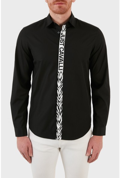Just Cavalli Marka Logolu Slim Fit Pamuk Gömlek Erkek Gömlek S03DL0329 N39188 900 Just Cavalli Marka Logolu Slim Fit Pamuk Gömlek Erkek Gömlek S03DL0329 N39188 900