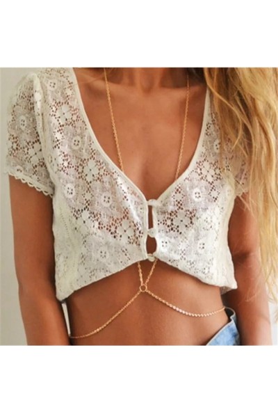 Takıconcept Altın Renk Kararmaz Kolyeli Vücut Zinciri ve Vücut Aksesuarı Takıconcept Altın Renk Kararmaz Kolyeli Vücut Zinciri ve Vücut Aksesuarı