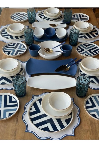 Rossev Yemek Takımı Modern Valens 51 Parça 6 Kişilik Rossev Yemek Takımı Modern Valens 51 Parça 6 Kişilik