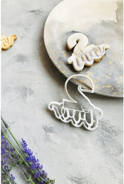 2 (Two Yazılı) Sayı Kurabiye Kalıbı