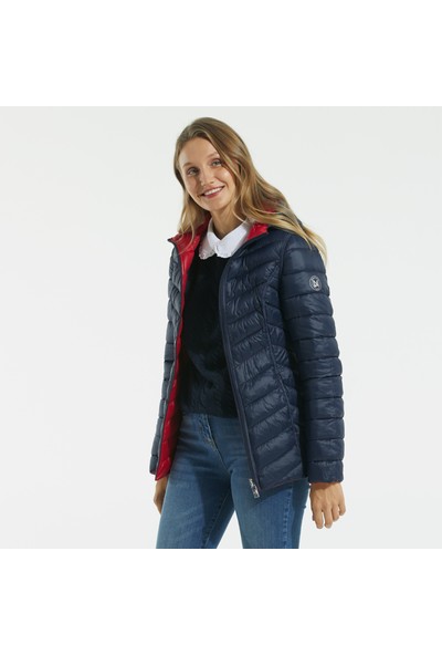Nautıca Kadın Lacivert-Kırmızı Çift Taraflı Mont Q224184N.NAR