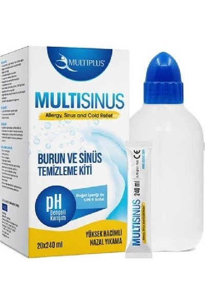 Multiplus Multi Sinüs Rinse Burun ve Sinüs Temizleme Kiti (Multisinüs) Multiplus Multi Sinüs Rinse Burun ve Sinüs Temizleme Kiti (Multisinüs)