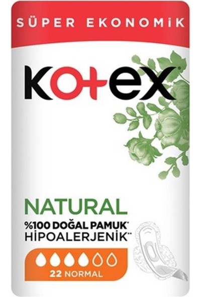 Kotex Super Ekonomik Natural 22 Normal Kotex Super Ekonomik Natural 22 Normal