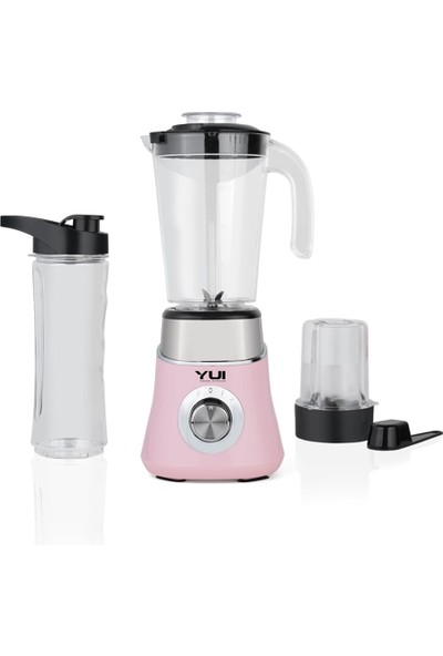 Yui M-2070 3'ü 1 Arada Mekanik Kontrollü Blender Seti Pembe Yui M-2070 3'ü 1 Arada Mekanik Kontrollü Blender Seti Pembe