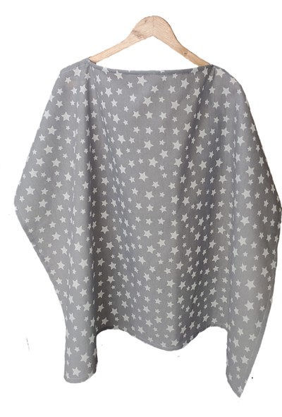 Beybinest 100X80 cm Balenli Yıldızlar Model Emzirme Örtüsü