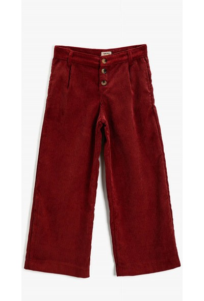 Koton Kız Çocuk Pantolon Bordo 1KKG47968AW