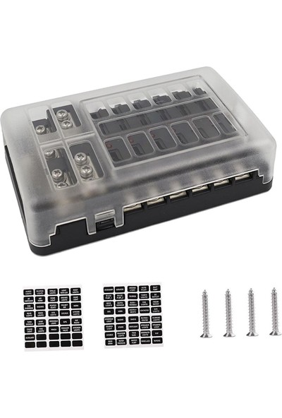 12 Yönlü Sigorta Bloğu Nemli Geçirmez Koruma Kapağı Etiket Kamyon Otomatik Rv Tarzı Için Uygun Bir