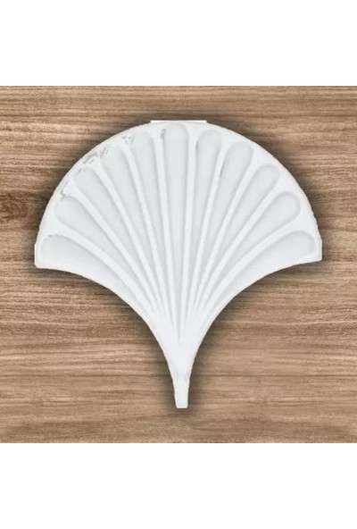 Kütahya Hedef Çini 17×17 Beyaz Istiridye Balık Pulu Seramik