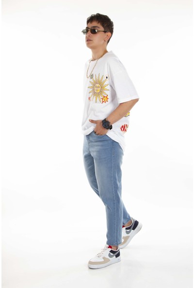 Marrakech Baskılı Oversize T-Shirt