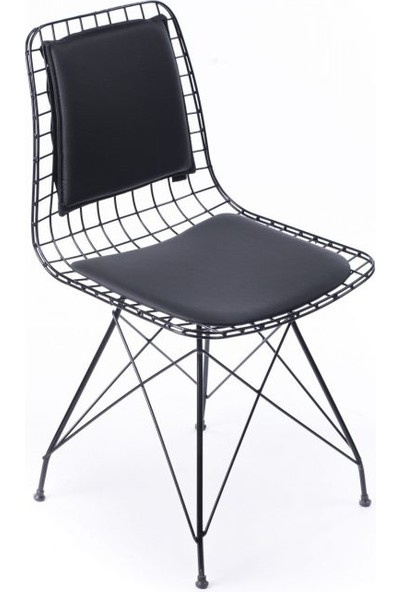 TÜRKMAHALL Tel Sandalye Sırtlı