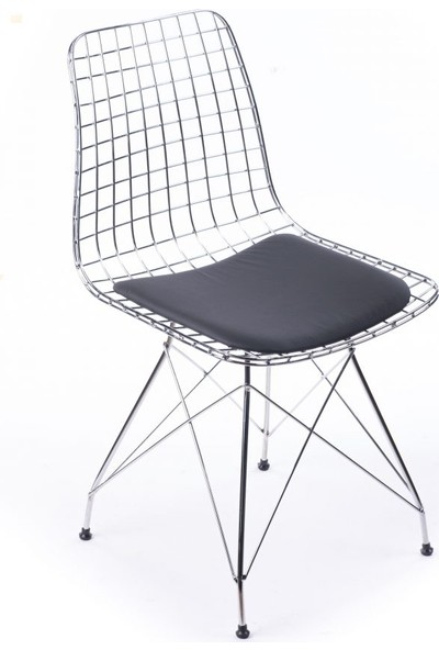 TÜRKMAHALL Krom Tel Sandalye