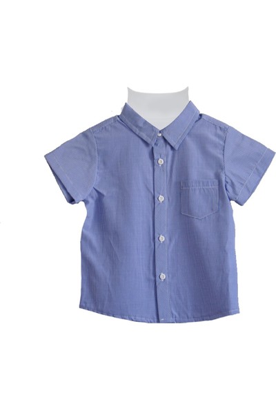 Zeyland Erkek Bebek Mavi Kısa Kollu Gömlek (12-24AY)