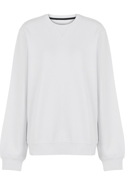 White&Simple White And Simple Kadın Beyaz 100% Pamuk Unisex Sweatshirt White&Simple White And Simple Kadın Beyaz 100% Pamuk Unisex Sweatshirt