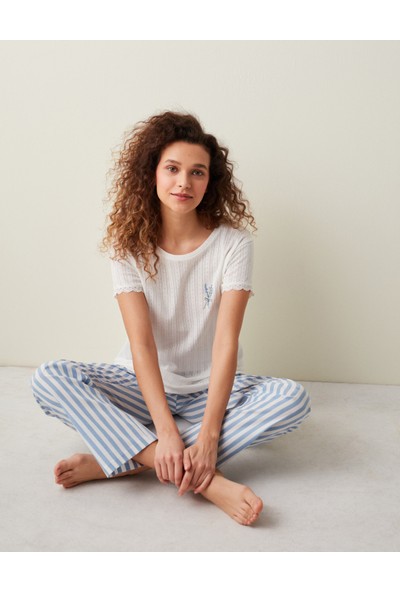 Penti Blue Lavender Scent Pijama Takımı
