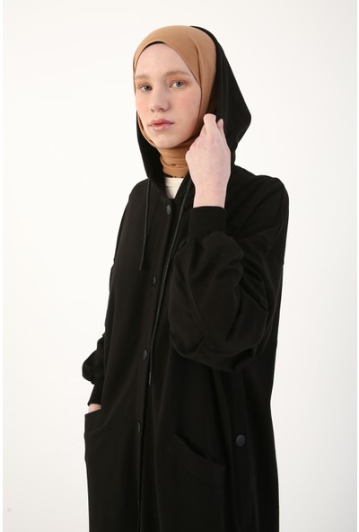 ALLDAY Yanları Yırtmaçlı Çıtçıtlı Ferace