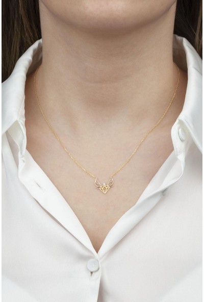 Sette Kanatlı Elmas Pırlanta Taşlı Sertifikalı 925 Ayar Gümüş Kadın Kolye Sette Kanatlı Elmas Pırlanta Taşlı Sertifikalı 925 Ayar Gümüş Kadın Kolye