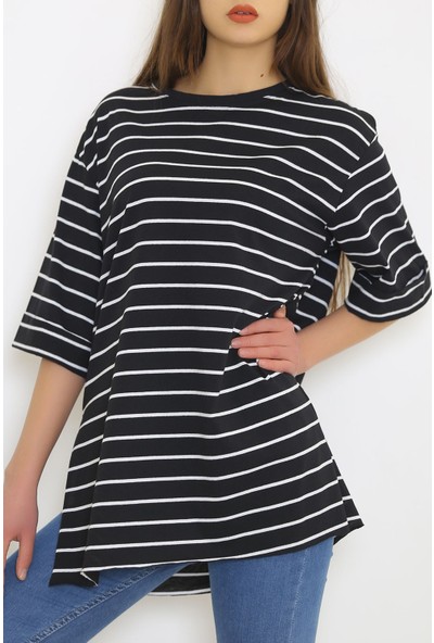 Trend Duble Kol Tişört Siyah