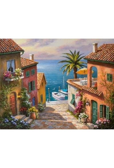 Hobi Tedarik Deniz Sokak Çerçevesiz 40X50 Sayılarla Boyama Hobi Seti