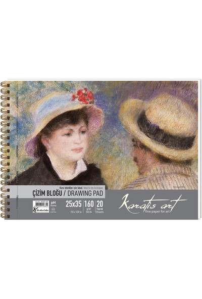 Karatis Art 25X35 Spiralli Çizim Blok 160GR/20 Yaprak Karatis Art 25X35 Spiralli Çizim Blok 160GR/20 Yaprak