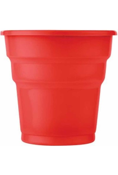 Giftmatik Center Plastik Meşrubat Bardağı Kırmızı Renk 180CC-7OZ 25LI Giftmatik Center Plastik Meşrubat Bardağı Kırmızı Renk 180CC-7OZ 25LI