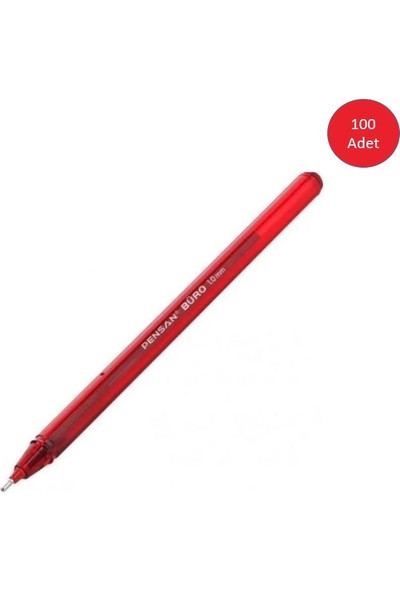 Pensan Büro Tükenmez Kalem 1mm 2270 Kırmızı 100'LÜ Pensan Büro Tükenmez Kalem 1mm 2270 Kırmızı 100'LÜ