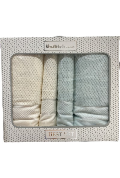 Özdilek Bright Best Havlu Set Krem Su Yeşili