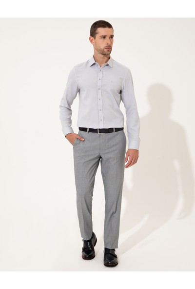 Pierre Cardin Lacivert Dokulu Gri Slim Fit Pantolon 50253582-VR059