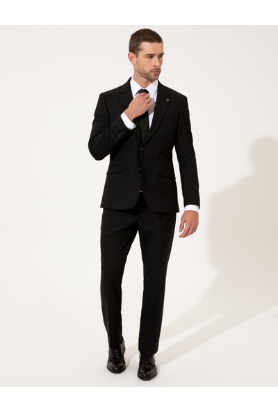 Pierre Cardin Siyah Slim Fit Takım Elbise 50253495-VR046