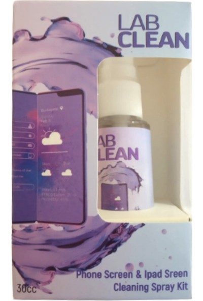 Lab Clean Tv - Monitör - Led, LCD Ekran - Tablet - Telefon - Kamera Lensi Temizleme Kiti 30 cc Solüsyon Lab Clean Tv - Monitör - Led, LCD Ekran - Tablet - Telefon - Kamera Lensi Temizleme Kiti 30 cc Solüsyon