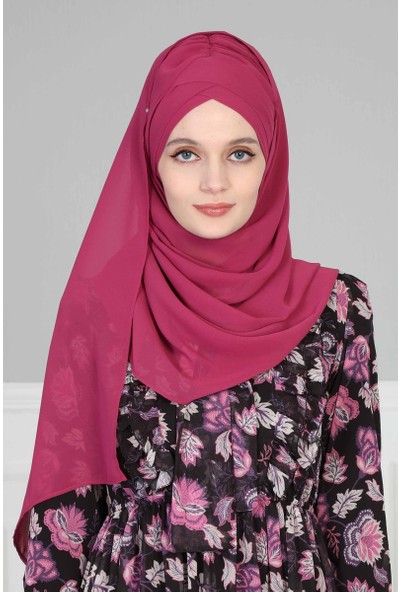 Hn Tekstil Çapraz Pratik Şifon Şal Yeşil