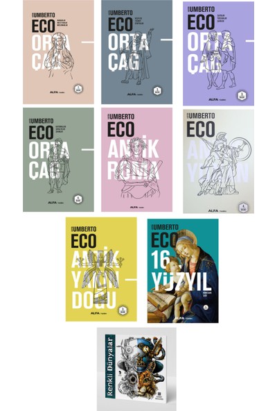 Umberto Eco 8 Kitap Seti Takım Ciltli & Renkli Dünyalar Umberto Eco 8 Kitap Seti Takım Ciltli & Renkli Dünyalar